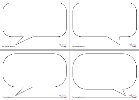 Speech Bubble Templates | Activity Village