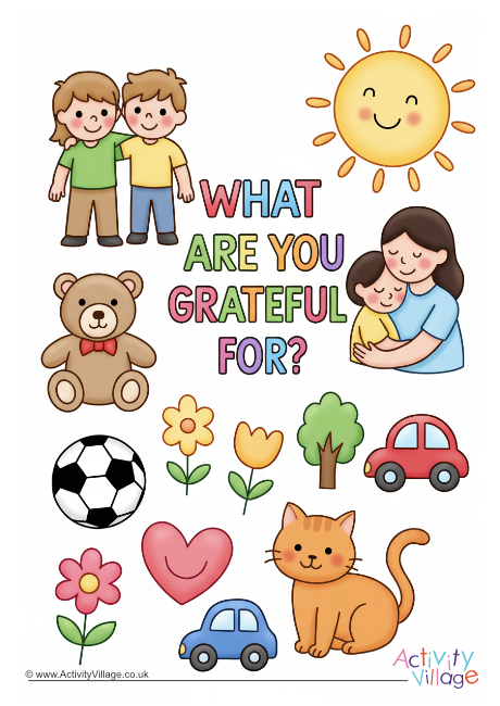 What Are You Grateful For Poster | Activity Village