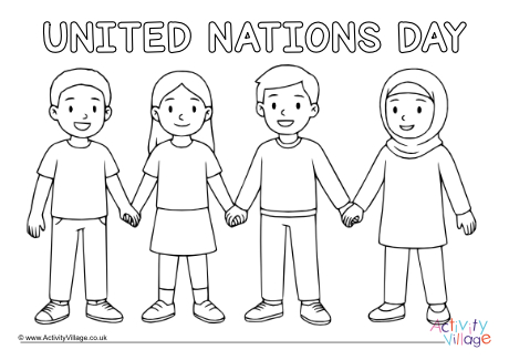 United Nations Day Colouring Page 2 | Activity Village