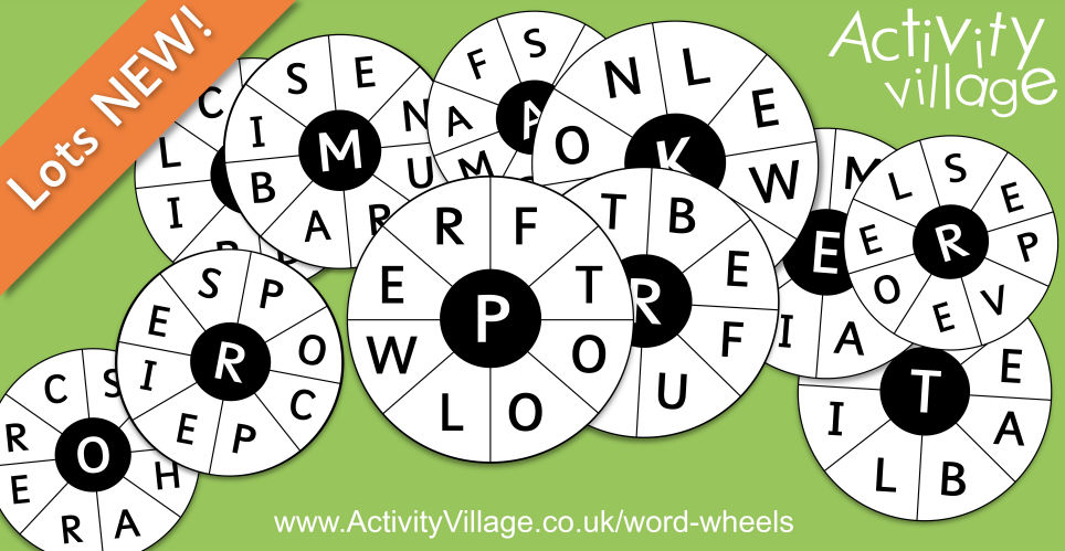 35 New Word Wheel Puzzles to Challenge the Kids | Activity Village