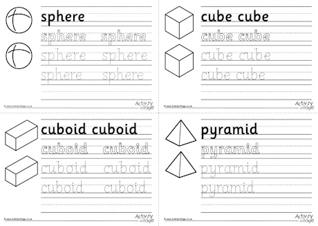 Shape Handwriting Worksheets | Activity Village