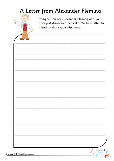 A Letter from Alexander Fleming Worksheet | Activity Village