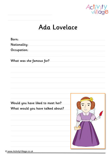 Ada Lovelace | Activity Village