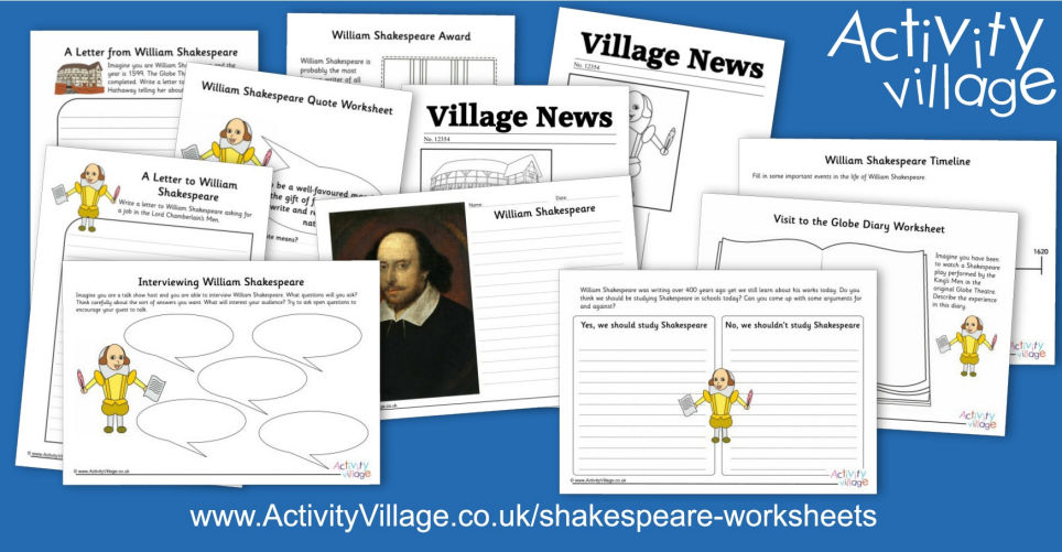 Adding to our Collection of Shakespeare Worksheets | Activity Village