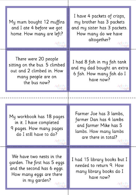 Story Sums | Activity Village