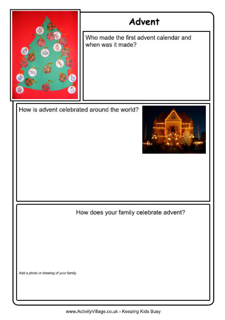 Advent Worksheet 2 | Activity Village