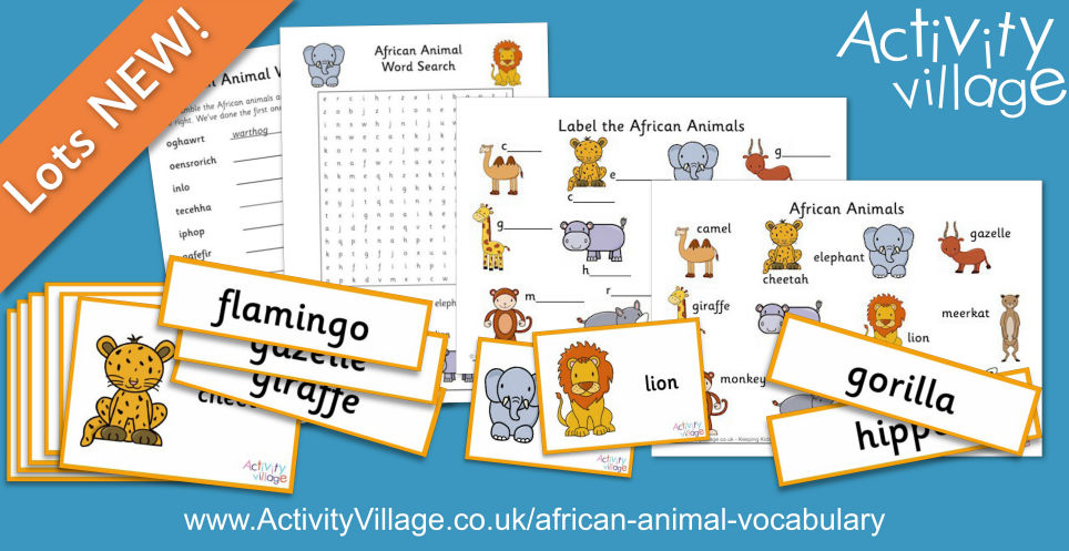 African Animal Vocabulary Printables That Make Learning So Much Fun ...