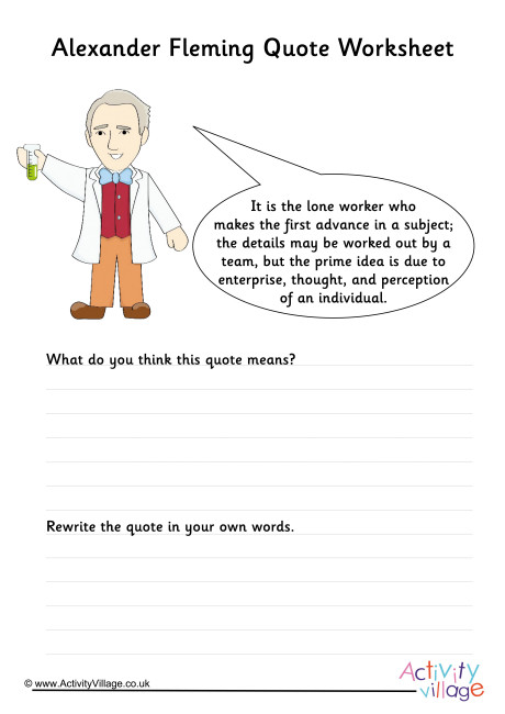 Alexander Fleming | Activity Village