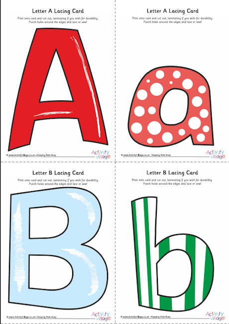 Printable Lacing Cards for Kids