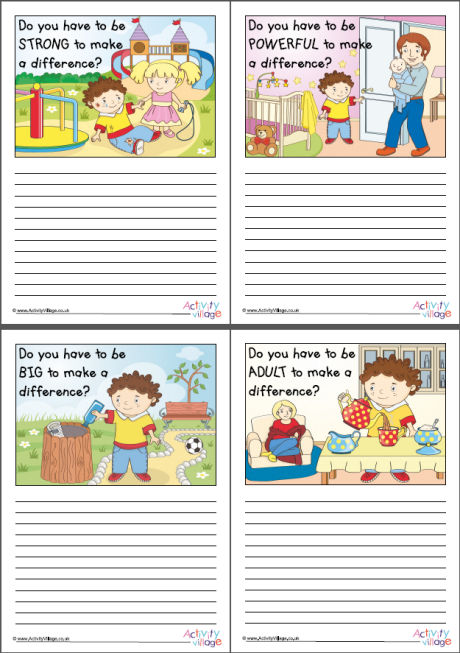 All Making A Difference Story Paper | Activity Village