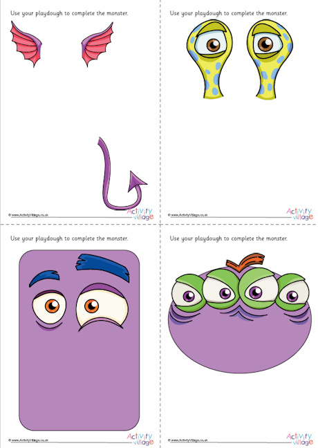 Monster Playdough Mats | Activity Village