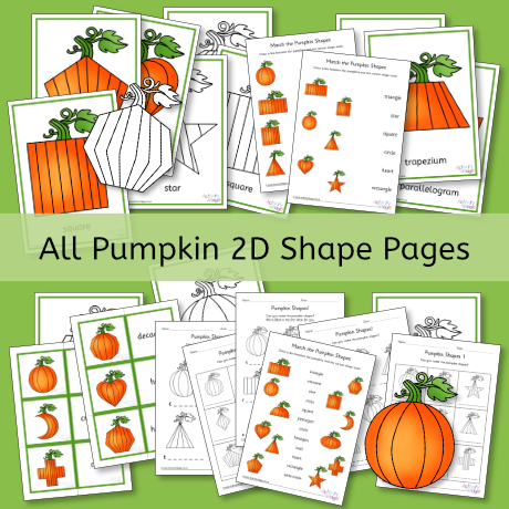 New Pumpkin 2D Shape Activities | Activity Village