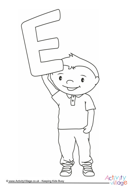 Letter E Colouring Pages | Activity Village