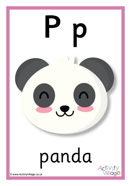 Alphabet Poster P | Activity Village