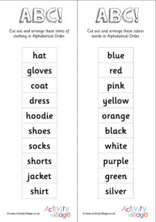 Alphabetical Order | Activity Village