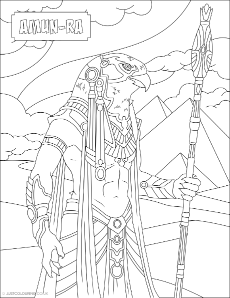 Amun-Ra Colouring Page 2 | Activity Village