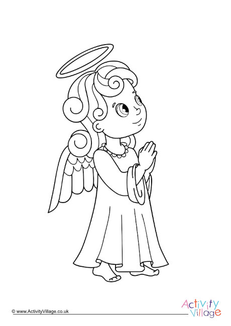 Angel Colouring Pages | Activity Village