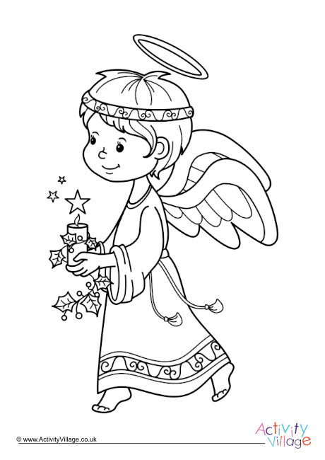 Angel Colouring Pages | Activity Village