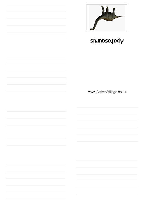 Apatosaurus Booklet | Activity Village