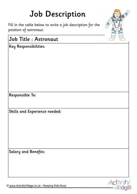 Description Of A Job Of An Astronaut