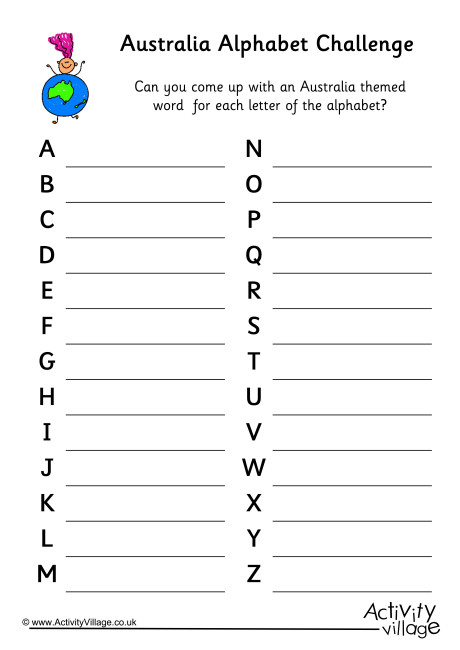 Alphabet Challenge Puzzles | Activity Village