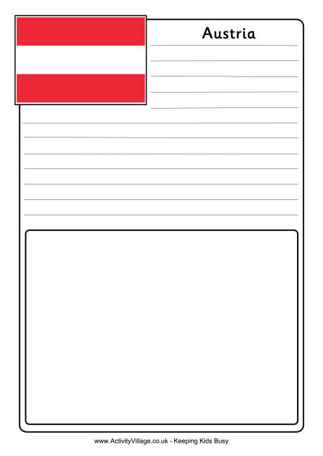 Flag Notebooking Pages | Activity Village