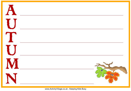 Autumn Acrostic Poem Printables | Activity Village