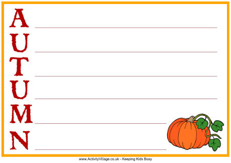 Autumn Acrostic Poem Printables | Activity Village