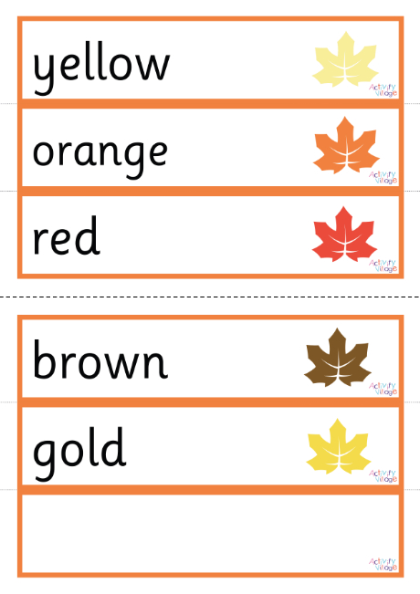 Autumn Vocabulary | Activity Village