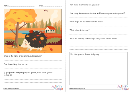 Hedgehog Worksheets | Activity Village