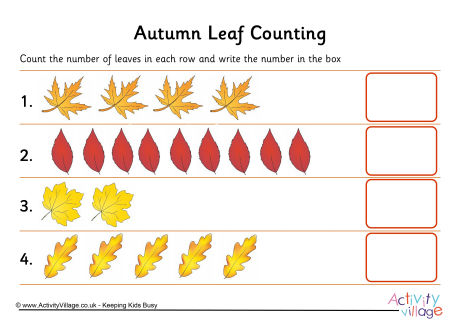 Autumn Leaf Counting 1 | Activity Village