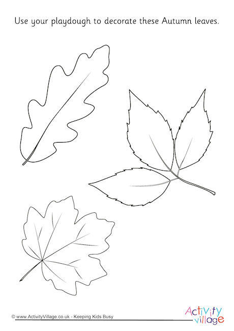 Autumn Leaves Playdough Mat | Activity Village