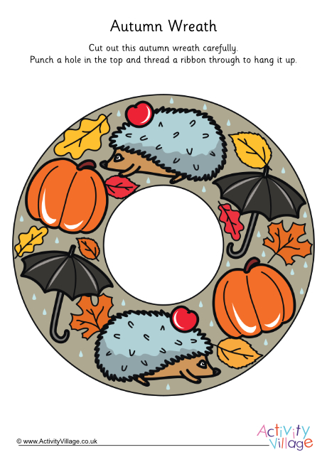 Autumn Wreath Printable | Activity Village
