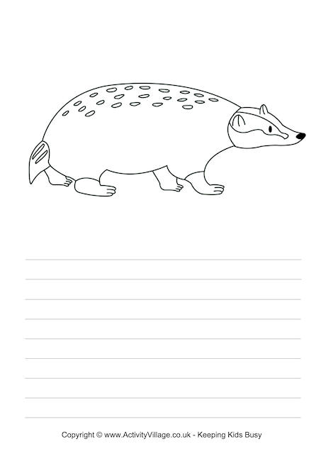 Badger Worksheets | Activity Village