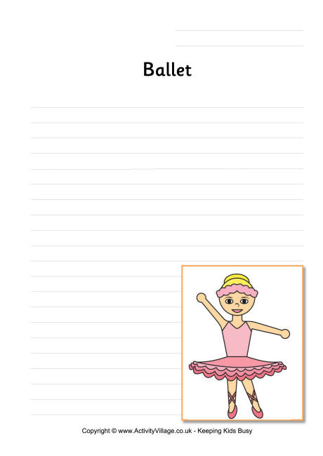 Ballet Printables | Activity Village