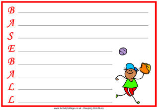 Baseball Printables | Activity Village