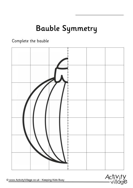 Christmas Symmetry Worksheets | Activity Village