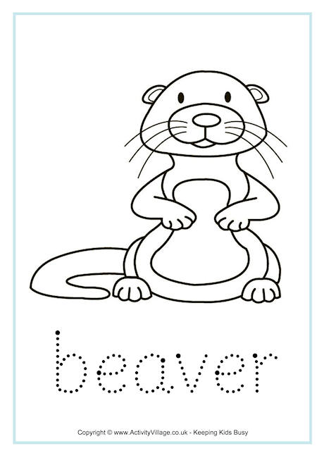 Beaver Worksheets | Activity Village