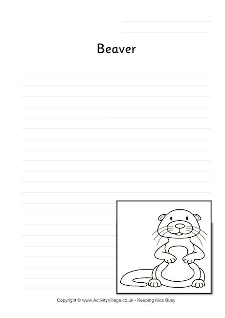 Beaver Worksheets | Activity Village
