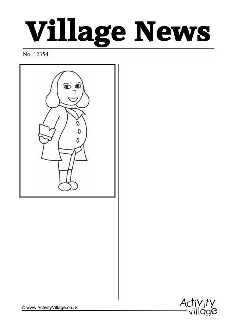 Famous People Newspaper Writing Prompts | Activity Village