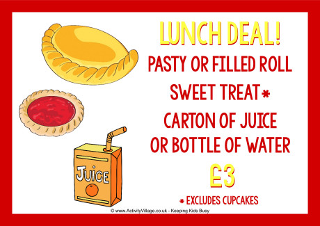 Betty's Bakery Lunch Deal Poster | Activity Village