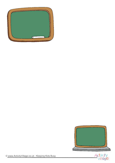 Blackboard Writing Paper | Activity Village