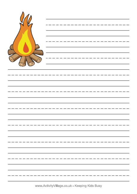 Bonfire Night Writing Paper | Activity Village