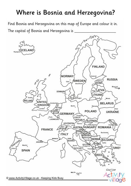 Country Map Worksheets | Activity Village