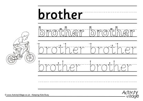 Word Handwriting Worksheets | Activity Village