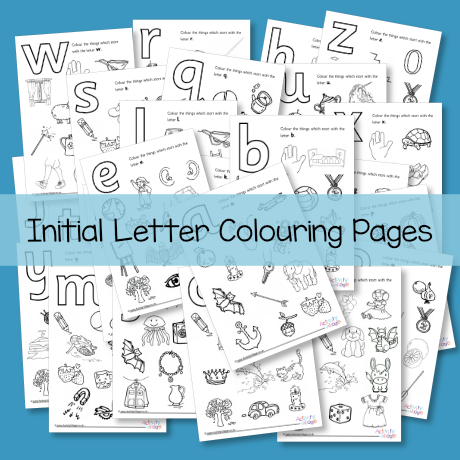 Initial Letter Colouring Pages | Activity Village