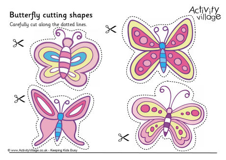 Butterfly Cutting Shapes | Activity Village
