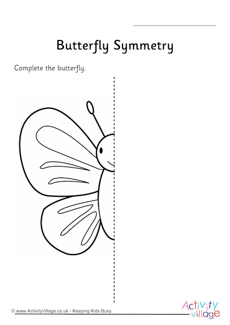 Minibeast Symmetry Worksheets | Activity Village