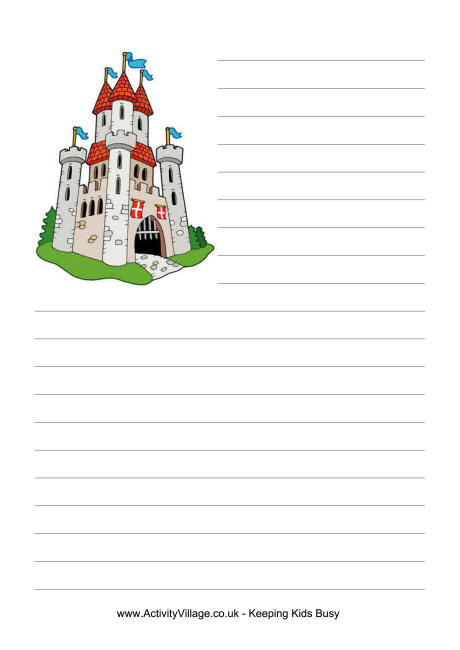 Castle Writing Paper | Activity Village