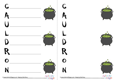 Halloween Acrostic Poem Printables | Creative Writing Frames for Kids ...